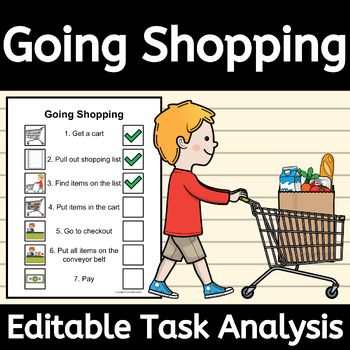 Going Shopping EDITABLE Task Analysis