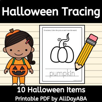 Halloween Word Tracing Pages - Spooky Coloring Sheets, Trace Writing ...