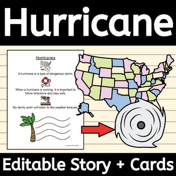 Hurricanes EDITABLE Story for Social Skills About Emergency Storm ...