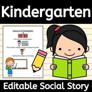 Going to Kindergarten Social Story for Starting School for First Time ...