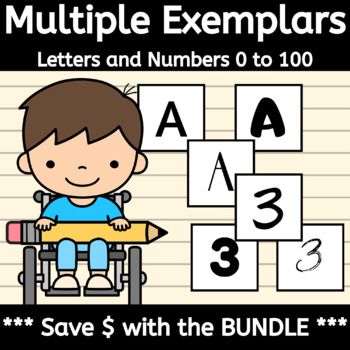 Multiple Exemplar Training Resources Bundle with Letters and Numbers ...