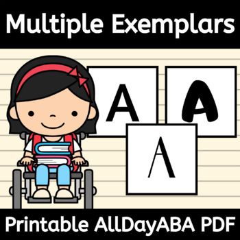 ABA Multiple Exemplar Training Flash Cards for Capital Letters of the ...