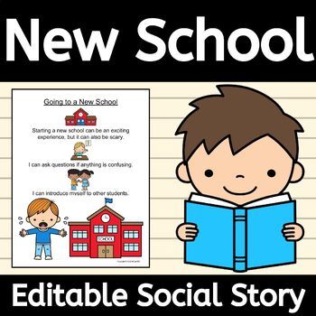 Going to a New School Social Story for Starting a New Year or District ...