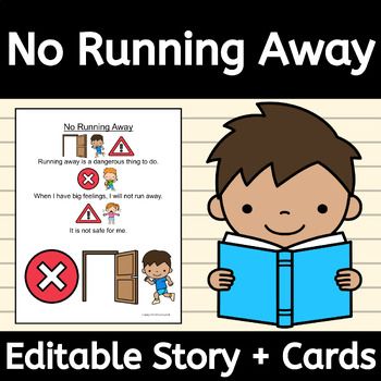 No Running Away Social Skills Story EDITABLE