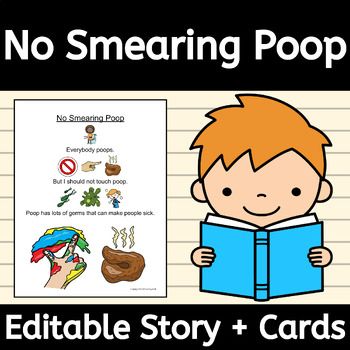 No Smearing Poop Social Skills Story EDITABLE