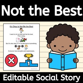 It's Okay to Not Be the Best Social Story for Good Sport, Perfectionism ...