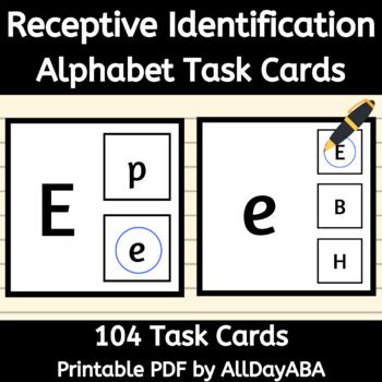 Receptive Identification Alphabet Task Cards for Uppercase and ...