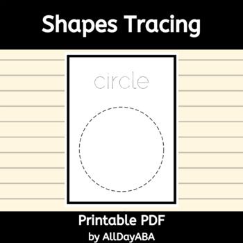 Tracing Shapes - Full Page - Shapes and Shape Names - Occupational ...
