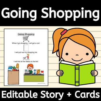 Going Shopping Story for Social Skills EDITABLE