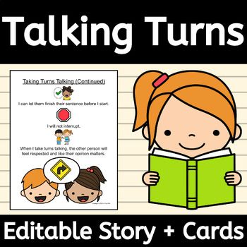 Conversation Turn Taking Social Skills Story for Talking and Speech Therapy