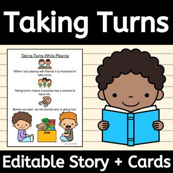 Taking Turns Social Skills Story and Visuals for Sharing while Playing ...