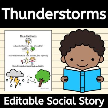 Thunderstorms Social Skills Story for Weather and Storm Preparedness ...
