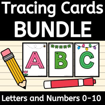 Tracing Cards Bundle for Holidays and Seasons with Alphabet Letters and ...