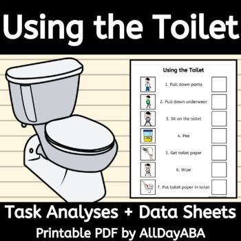 Toilet Training Task Analysis Toileting Visual Schedules and Data ...