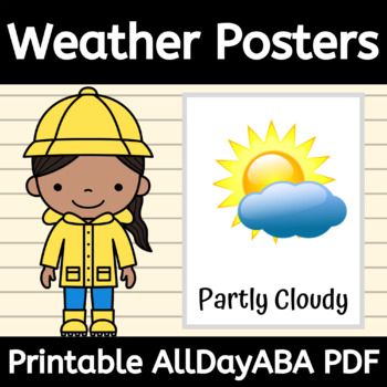 Weather Posters for Pre-K and Kindergarten Circle Time in Special Education