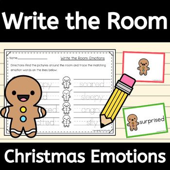 Write the Room Christmas Gingerbread Man Emotions Activity for Social ...