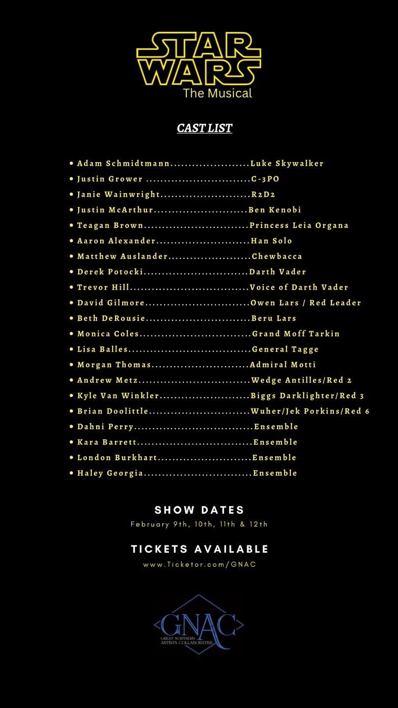 "Star Wars: The Musical" cast announced