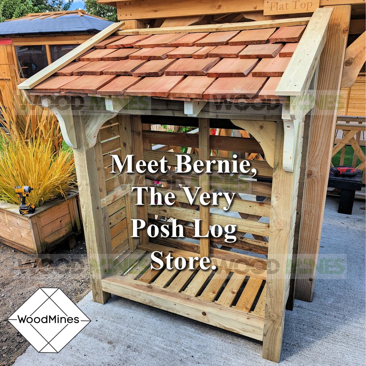 Posh Log Store: Bernie 1.4m wide x 2m high