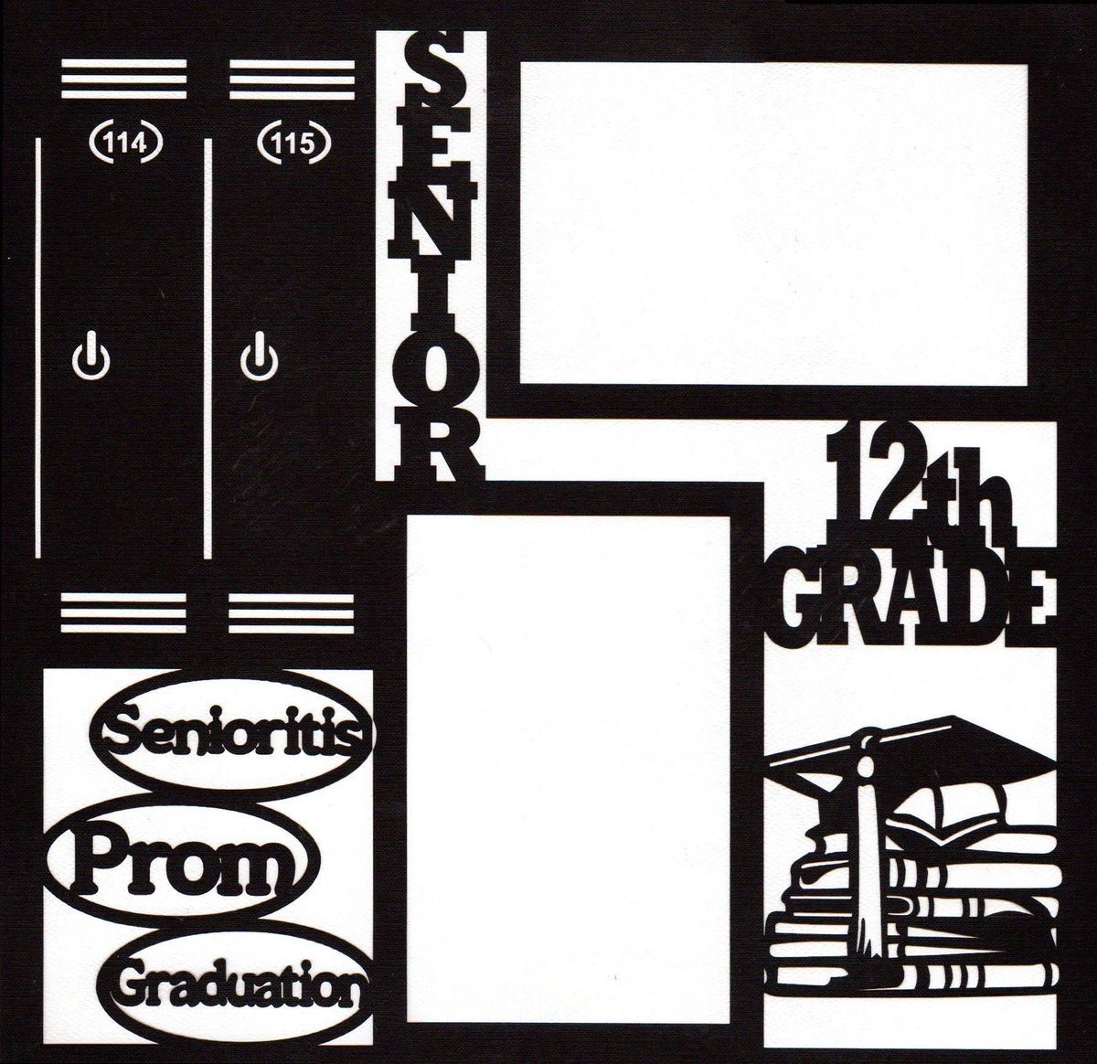 12x12 Senior 12th Grade Scrapbooking Overlay