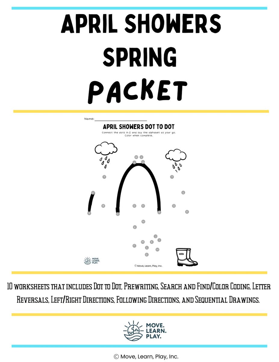 April Showers Visual Motor Packet