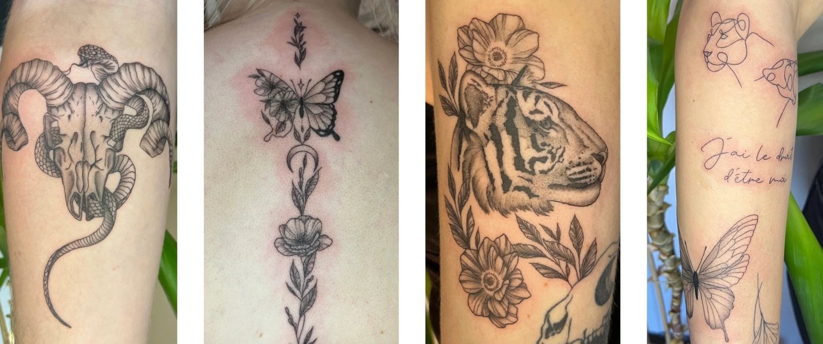 Yeux de Biche Tattoo - Tatouage, Tatouage Floral, Tatouage Animal