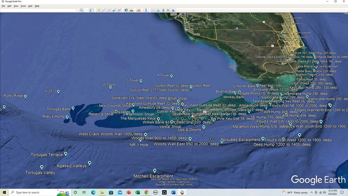 Florida Keys Digital GPS Fishing Map