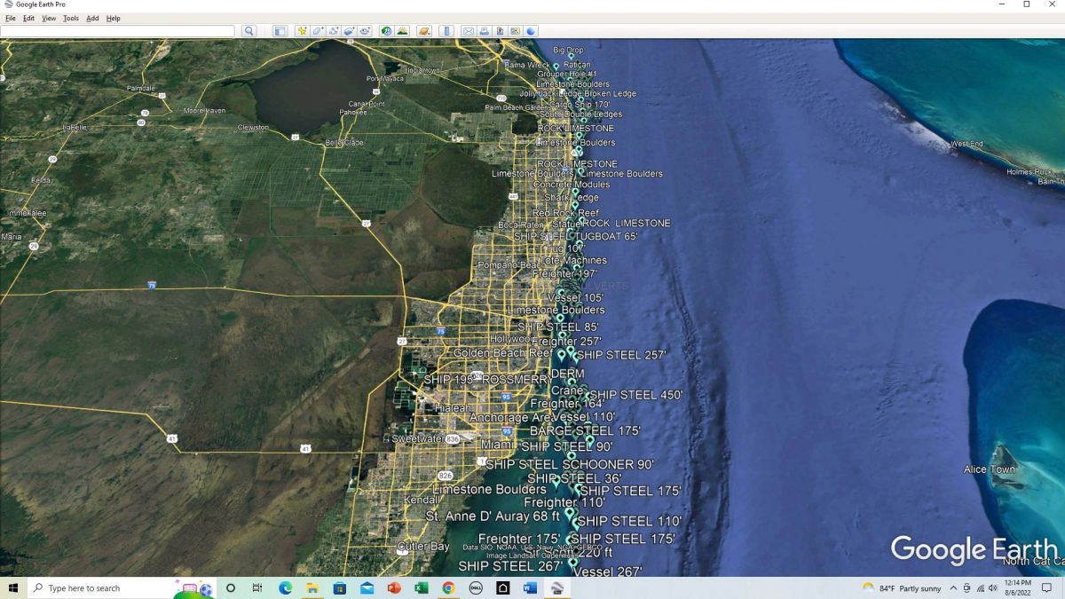 SE Florida Digital GPS Fishing Map