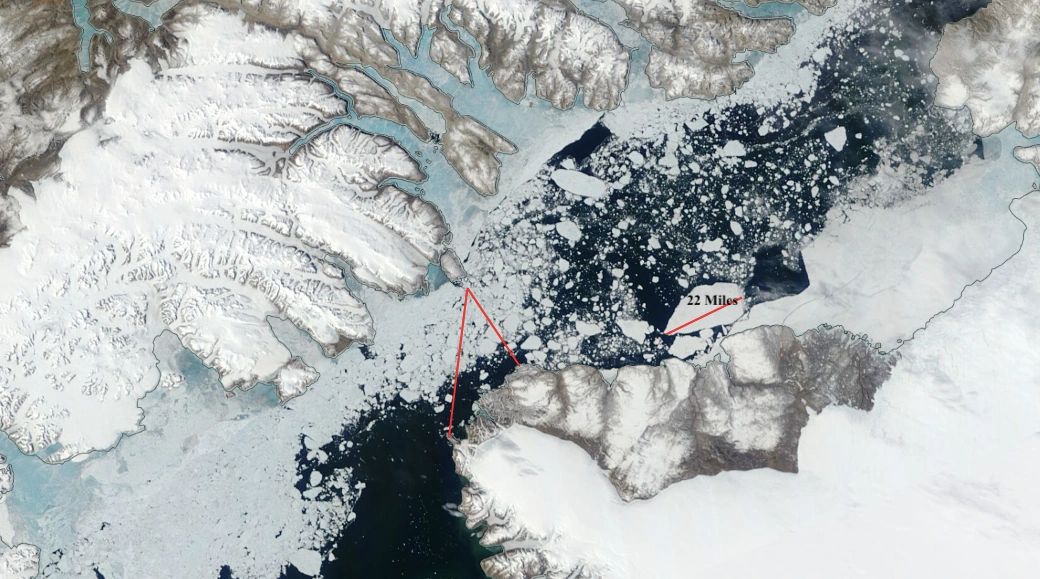 Nares Strait Ice Flow June 30 2022