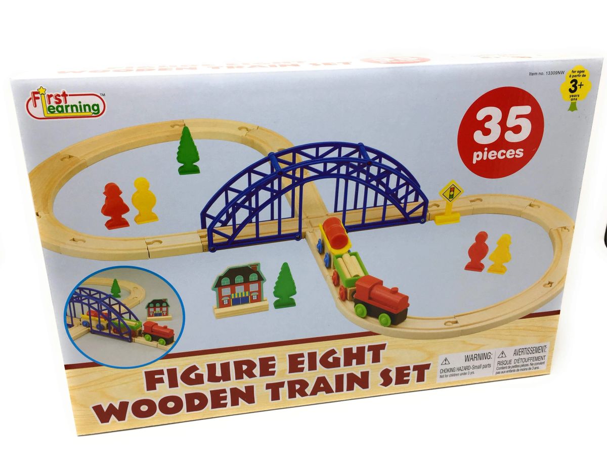 *NEW* FIGURE EIGHT WOODEN TRAIN SET