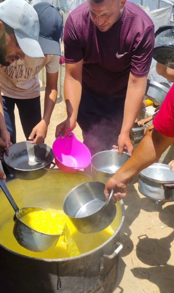 Rice mixed with Lentils Porridge Distribution