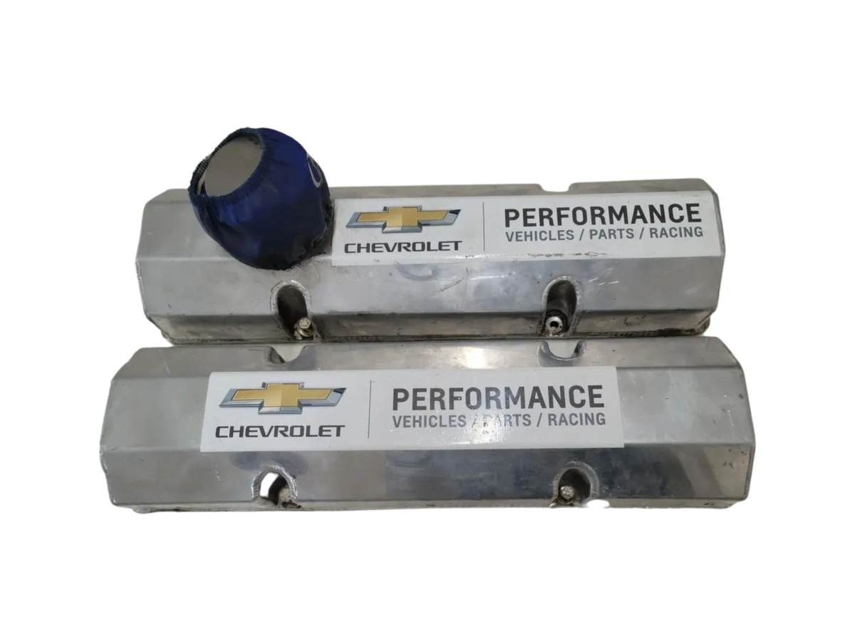 Small Block Chevy Fabricated Valve Covers, One Breather Tube with ...