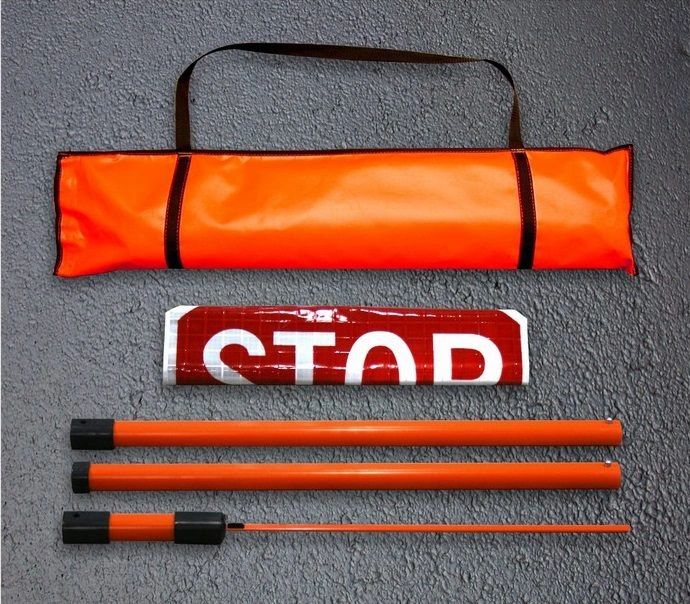 DICKE Vinyl Roll-Up Stop & Slow Paddle Sign