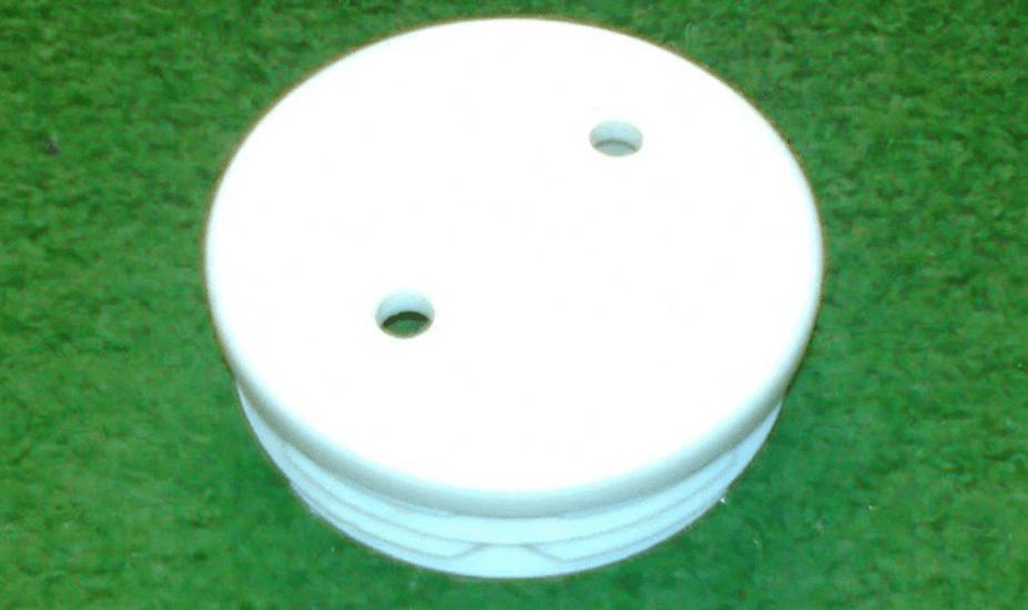 Ground Socket Cap - White Plastic