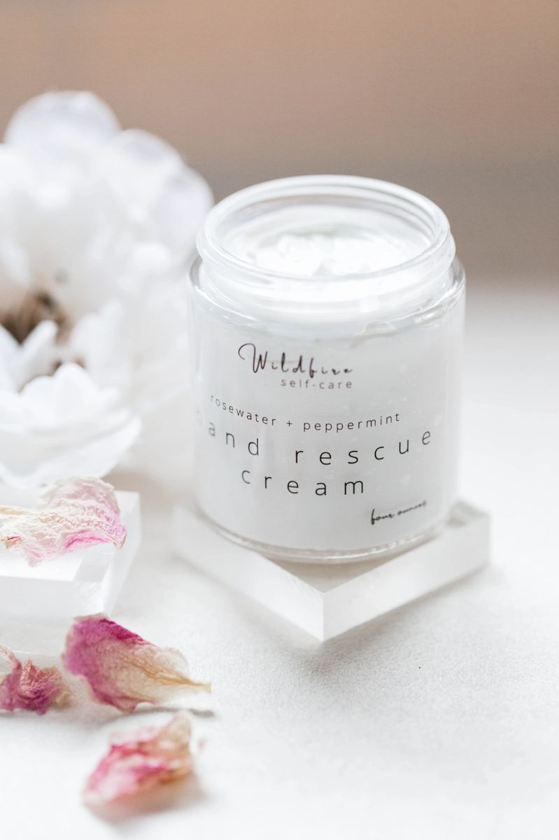 Rosewater + Peppermint Hand Rescue Cream