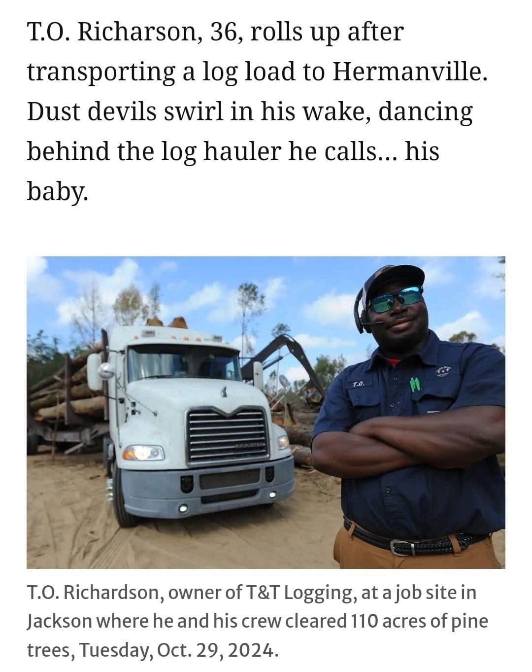 T&T LOGGING, LLC - Logging Services - Edwards, Mississippi
