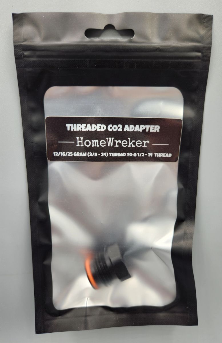 HOMEWREKER 12G 16G 25G THREADED CO2 CARTRIDGE ADAPTER