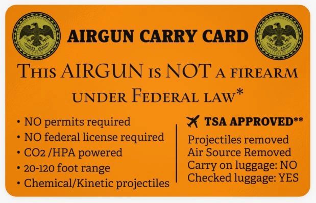 AIRGUN CARRY CARD