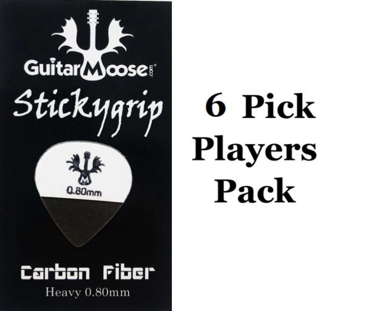 StickyGrip Guitar Pick - Carbon Fiber 6 Pick Players Pack