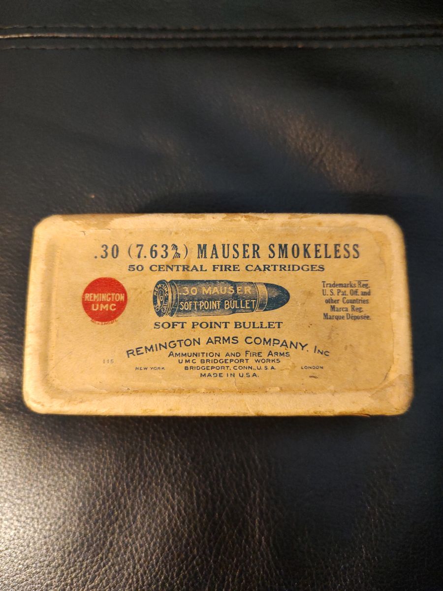 Remington UMC 7.63. 30 Mauser