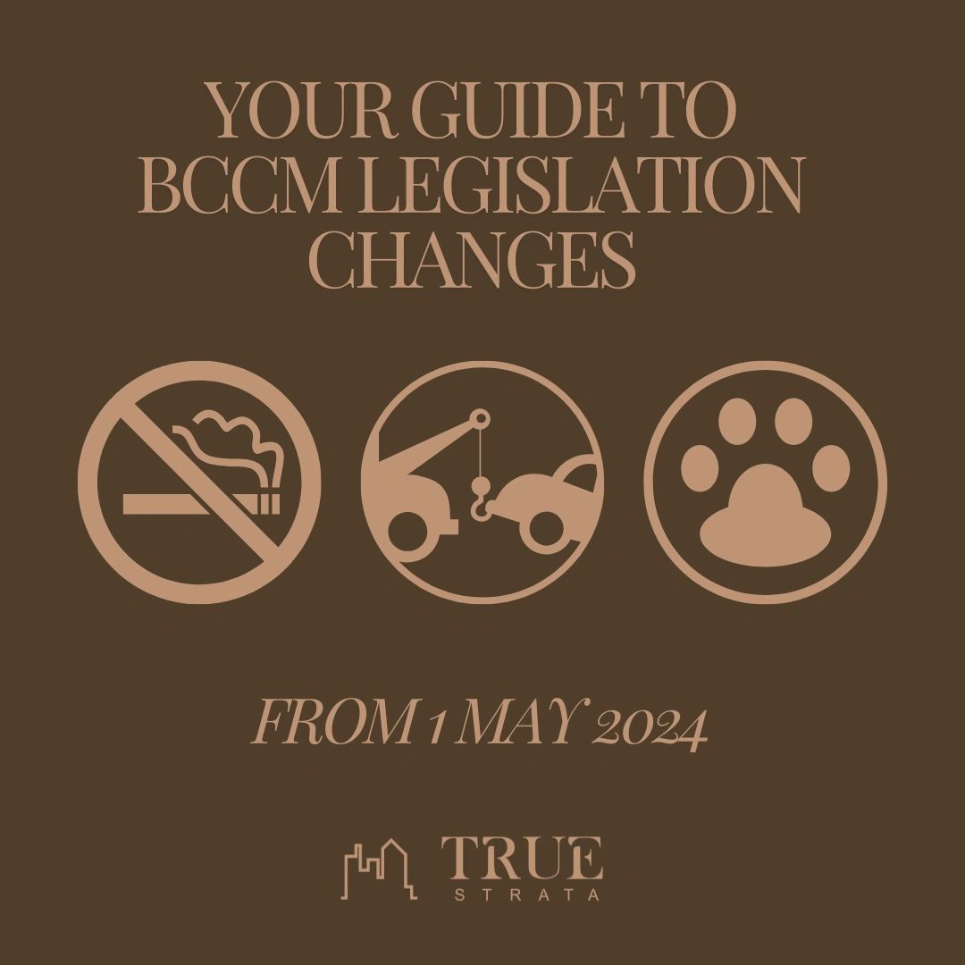 New BCCM Legislation Changes from 1 May 2024