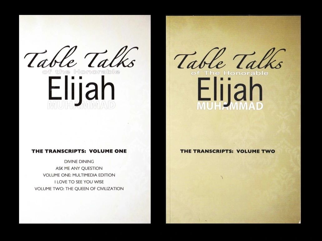 Table Talks of The Honorable Elijah Muhammad Vol 1 & 2 Books With 8 cds