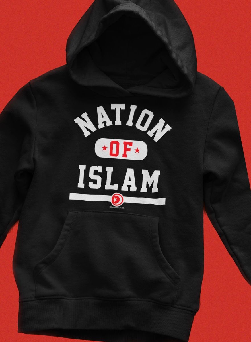 NATION OF ISLAM BLACK HOODIE (Unisex Pullover Front Print)