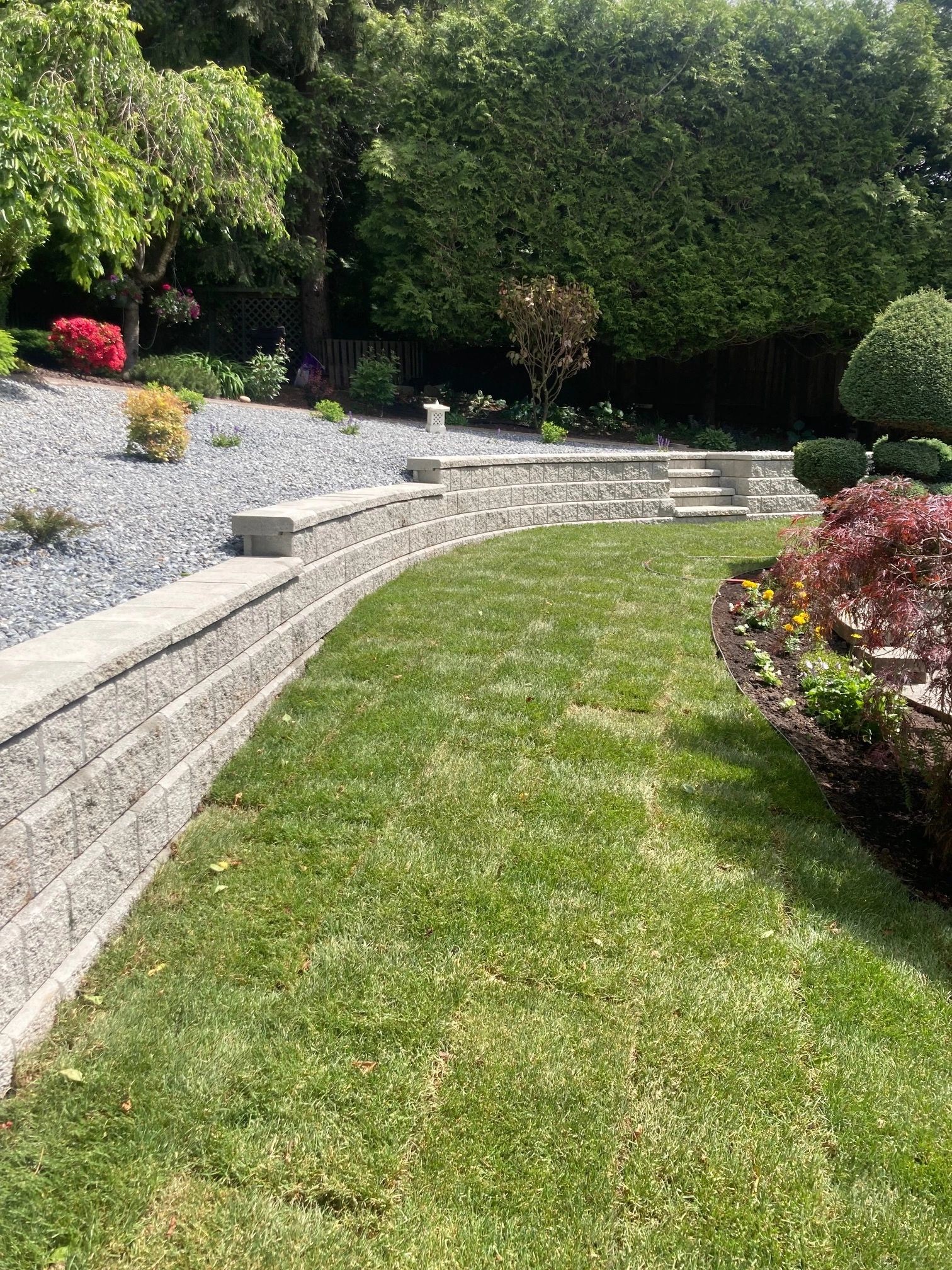 How to install a retaining wall.