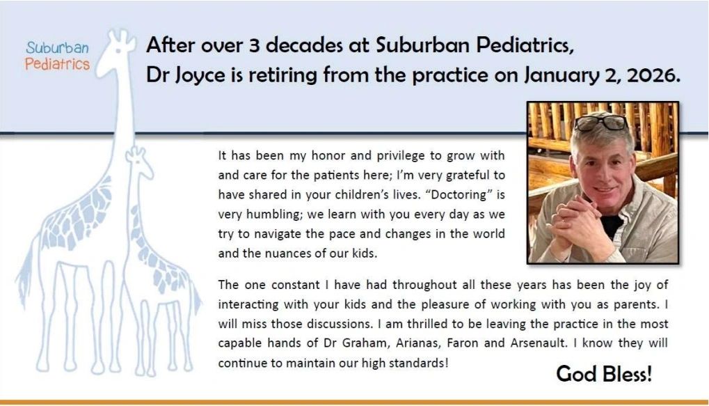 Dr Joyce is Retiring