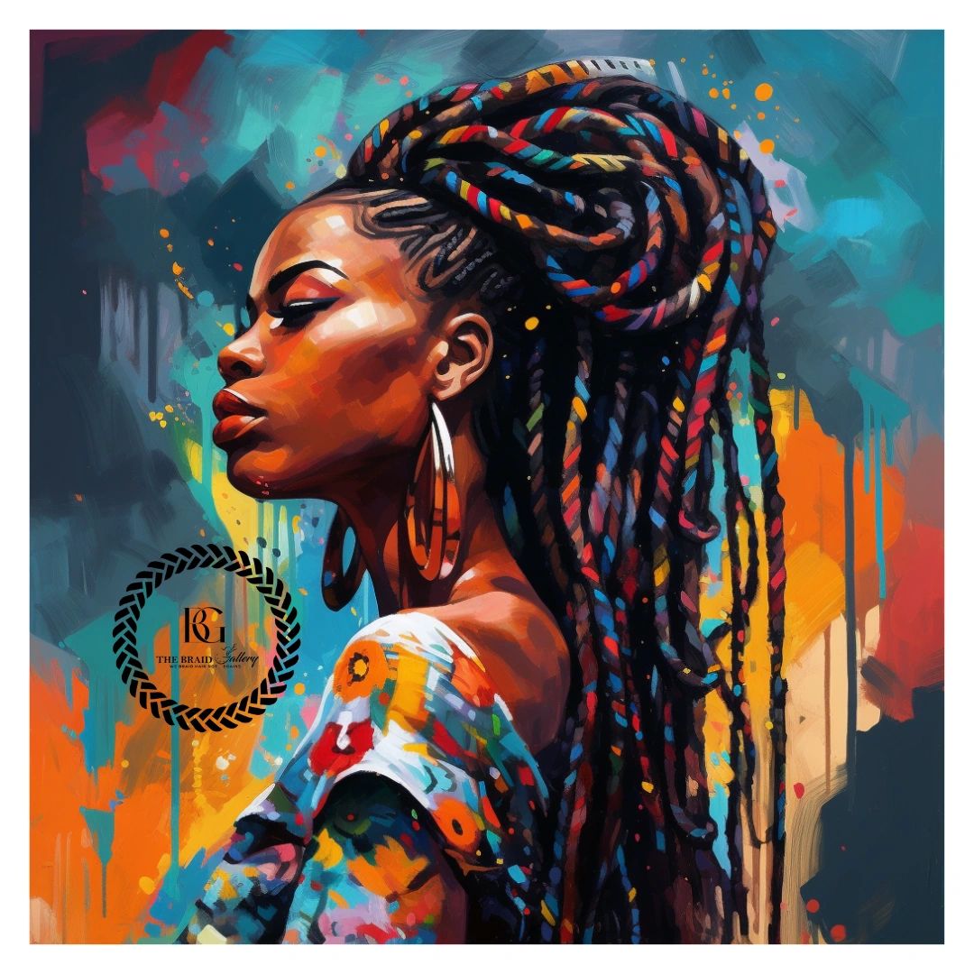 Colorful Loc's (Poster Board Print) 18 x 18