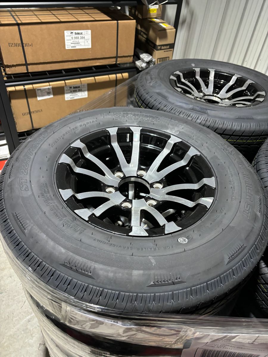Trailer Aluminum Wheel and Tire Package 225/75/R15