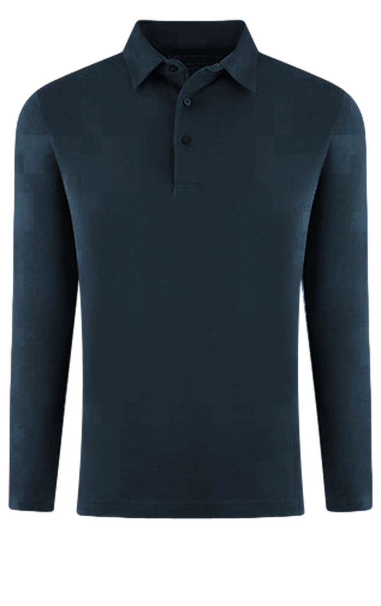 Georg Roth - Luxe Pima Long Sleeve Polo - Navy
