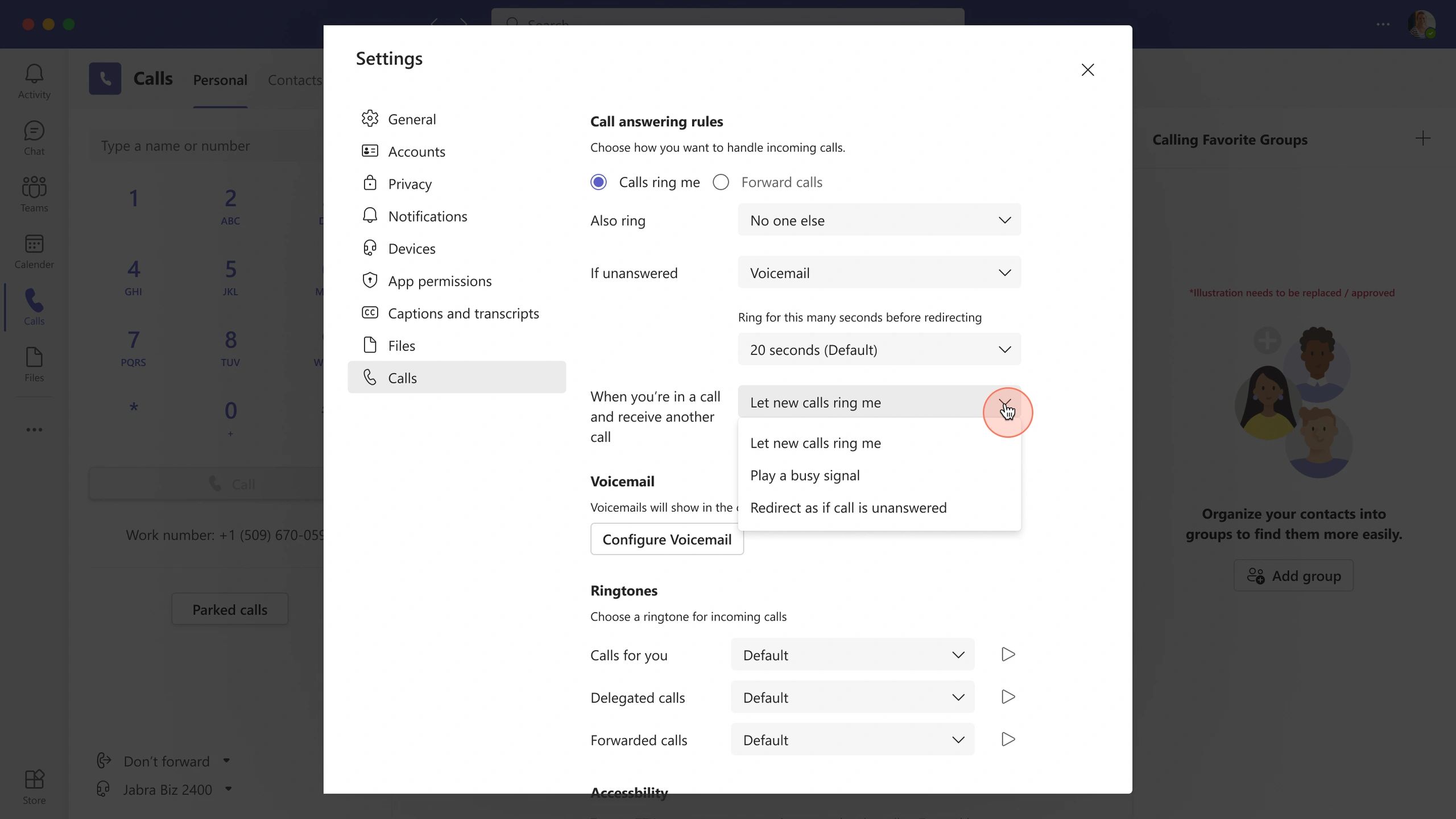 Microsoft Teams - Busy-on-busy End User Setting