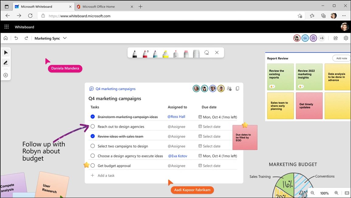 Live Copy/Paste Support for Loop Components in MS Whiteboard
