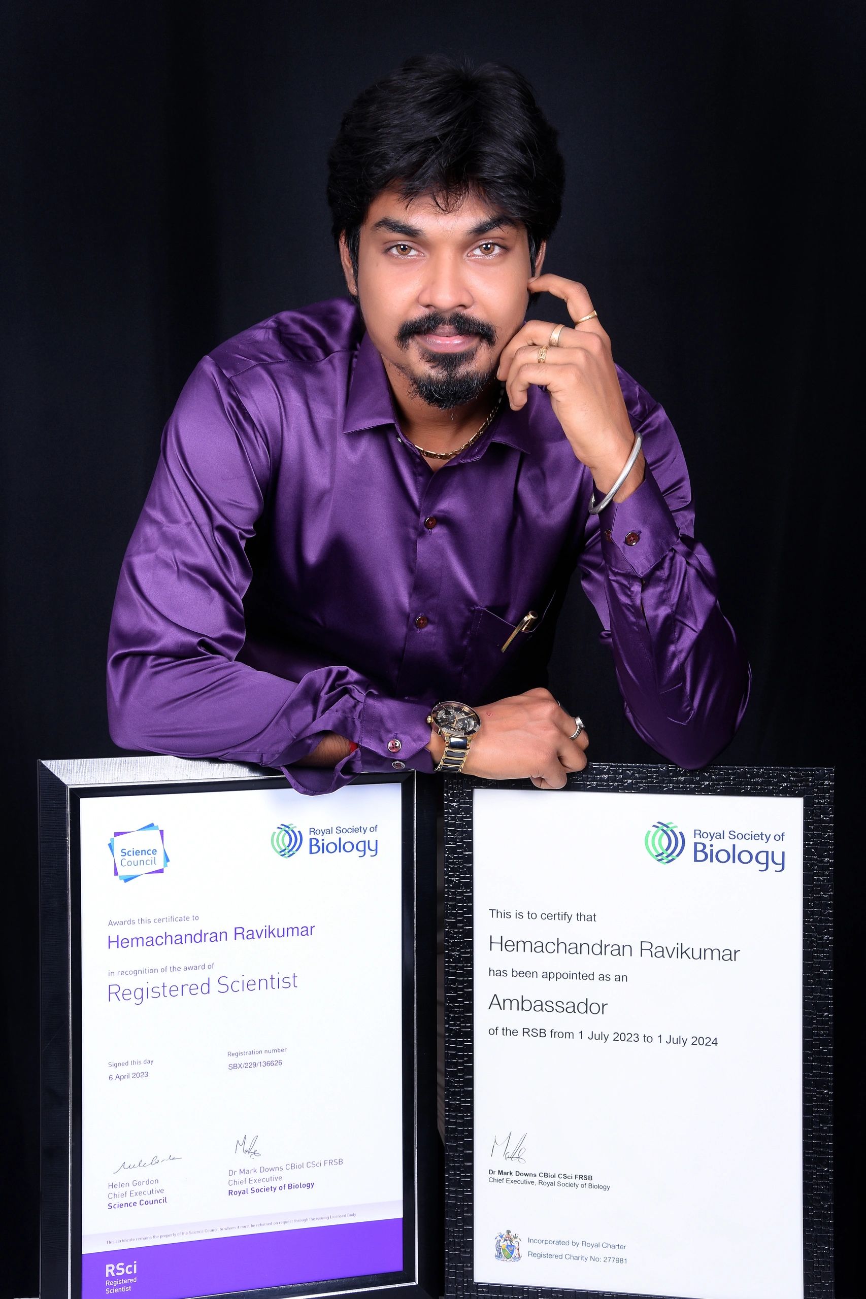 Dr Hemachandran is appointed as Ambassador of Royal Society